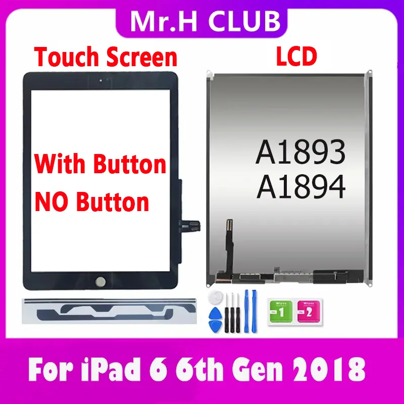 LCD-For-iPad-6-6th-Gen-2018-A1893-A1954-Touch-Screen-Digitizer-panel ...