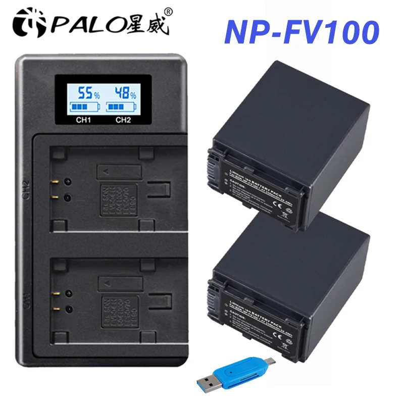 PALO cargador USB Original NP FV100 NP FV100 FV100, cargador LCD para Sony NP FV30, NP FV50 ...