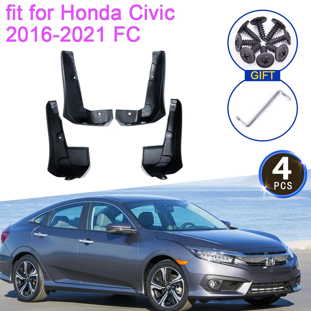 4x-for-Honda-Civic-2016-2017-2018-2019-2020-2021-FC-Mud-Flaps-Mudguards ...