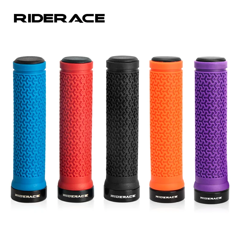 RIDERACE Bicycle Handle Bar Grips MTB Mountain Bike Single-sided ...