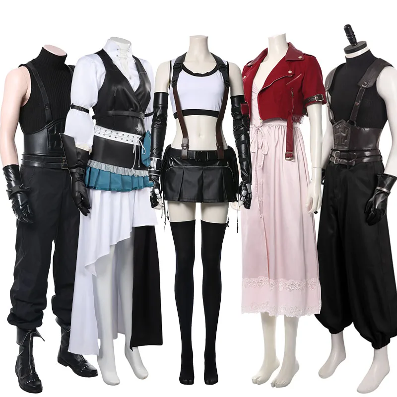 Final Fantasy VII Tifa Zack Aerith Cosplay Traje, Traje de Retorno ...