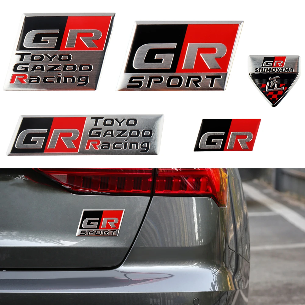 3D Aluminum GR SPORT Emblem GAZOO RACING Badge Auto Body Trunk Deccor ...