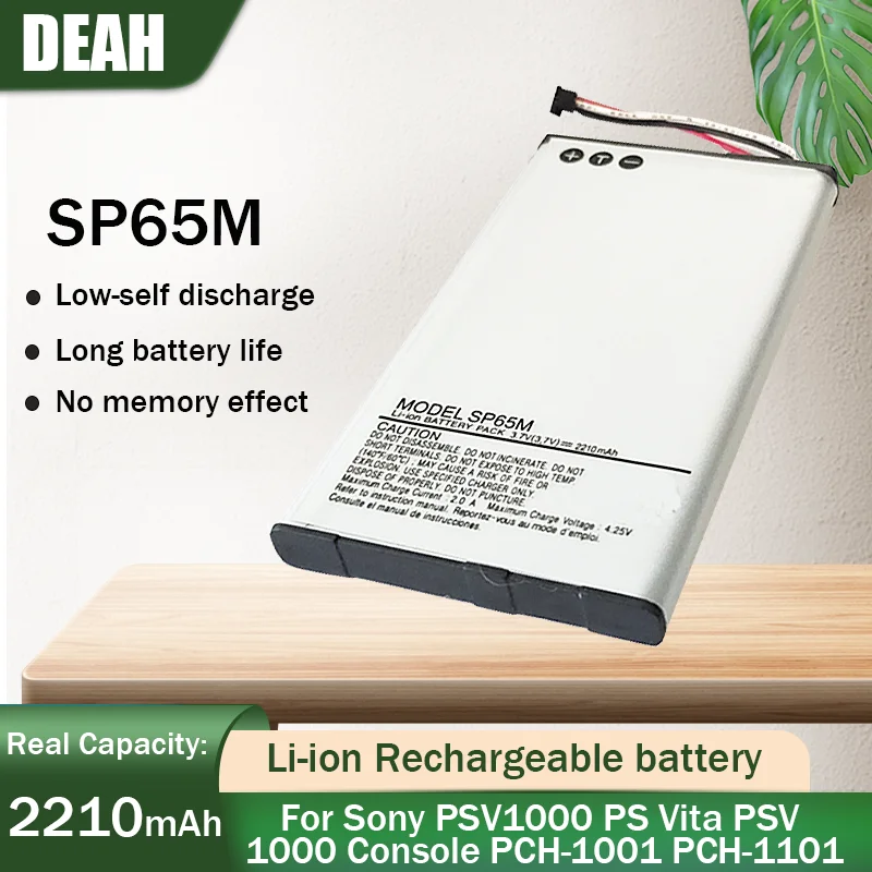 1pcs SP65M 2210mAh 3.7V Rechargeable Lithium Battery For Sony PS Vita ...