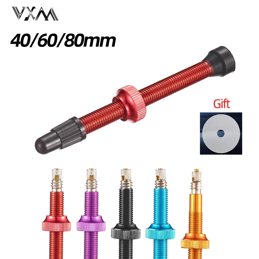 1Pcs 40/60/80mm Tubeless Presta Valve F/V CNC Anodized Aluminum Alloy ...