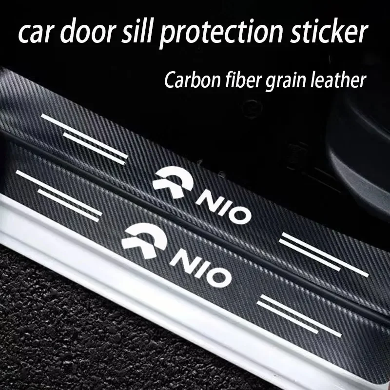 For Nio Carbon Fiber Car Trunk Bumper Protective Sticker Car ...