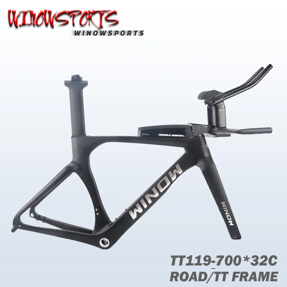 T1000-Carbon-TT-Road-Frame-BSA68-Carbon-Bike-Frame-142-12mm-Thru-Axle ...
