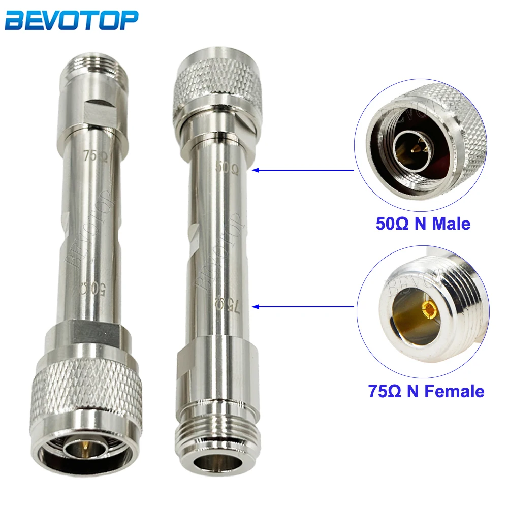 1PCS N Adapter N-J N Male 50 Ohm to N-K N Female 75 Ohm Impedance ...