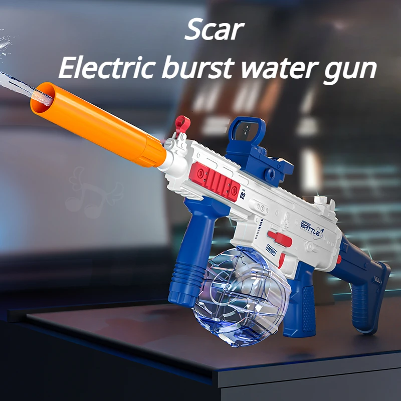 Scar-Electric-Water-Gun-Rifle-Toy-With-Sight-Continuous-Firing-Summer ...