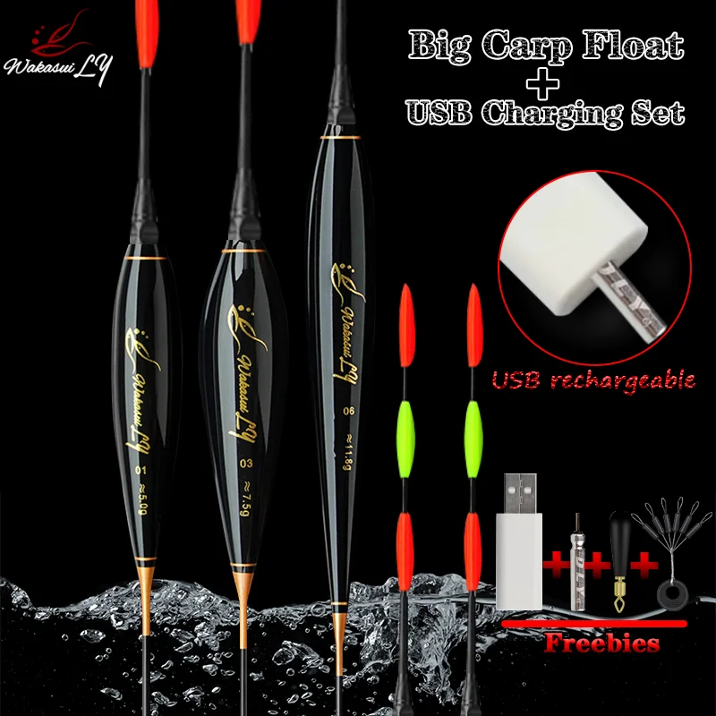 2022 Carp Electronic Fishing Floats Luminous +USB Charger+425 ...