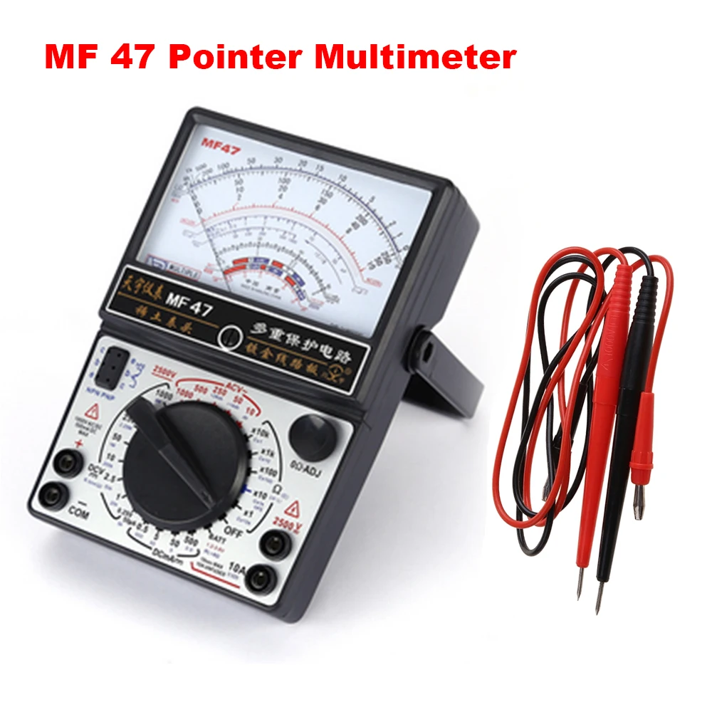 MF47-Portable-Pointer-Analog-Multimeter-AC-DC-Voltage-Current-OHM-Meter ...