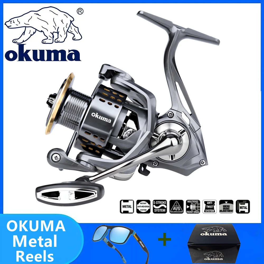 OKUMA-carrete-de-pesca-giratorio-de-alto-rendimiento-Serie-2000-7000-ultraligero-arrastre-m-ximo ...