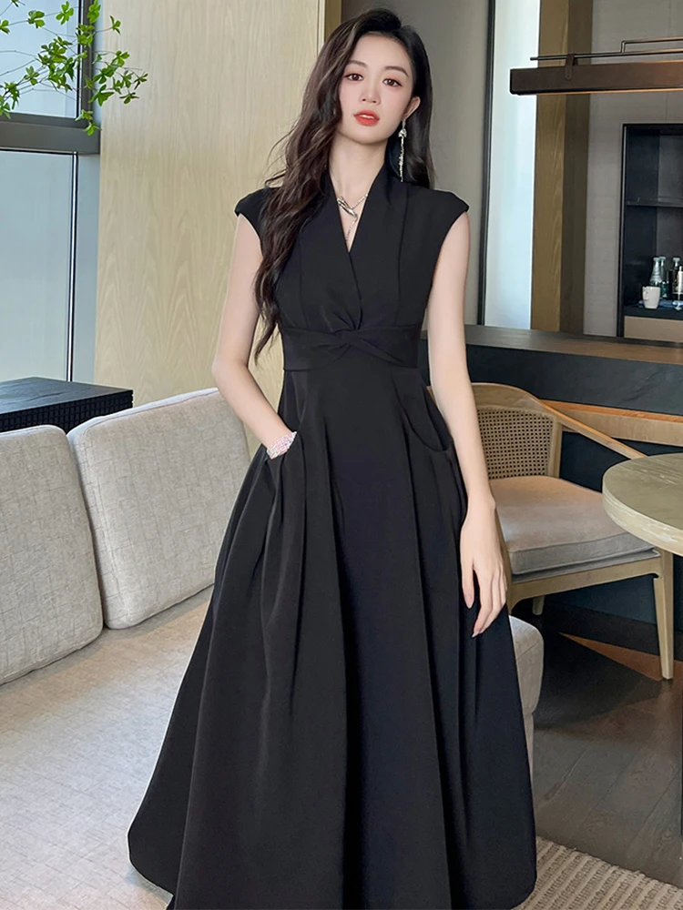 Vestido de noche elegante de verano a la moda de estilo francés para ...
