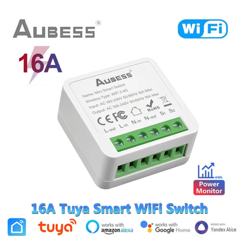 16A-Tuya-Smart-WiFi-Switch-2-way-Mini-Light-Switch-Power-Metering ...