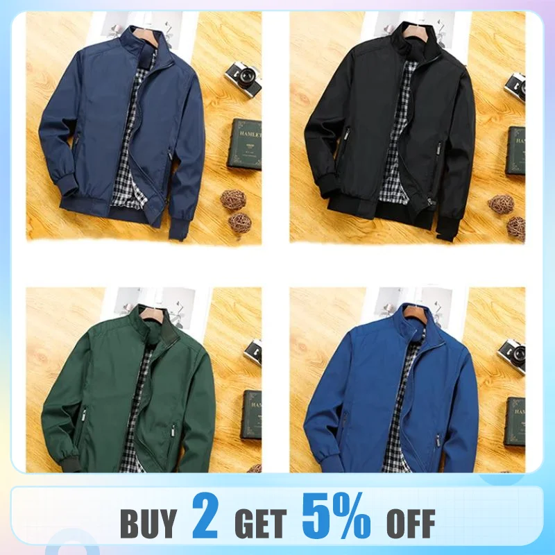 Men-s-Jacket-Casual-Stand-Up-Collar-Shirt-Spring-Flight-Baseball ...