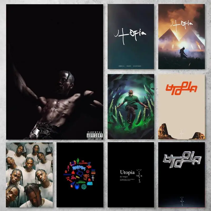 UTOPIA-Travis-Scott-Rapper-P-steres-Fotos-de-Parede-Decora-o-de-Casa ...