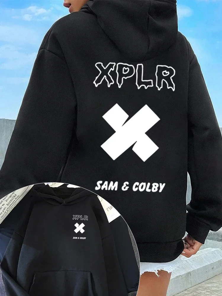 Xplr Hoodie Sam and Colby Chainlink Merch Heart Shaped Print Sweatshirt Xplr Hoodie Sam and Colby Chainlink Merch Heart Shaped Print Sweatshirt