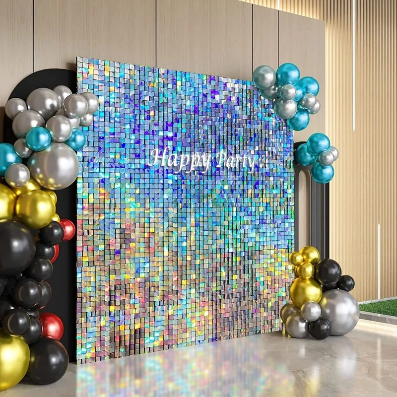 12-49PCS-Shimmer-Wall-Backdrop-Panels-Square-Sequin-Backdrop-Glitter ...