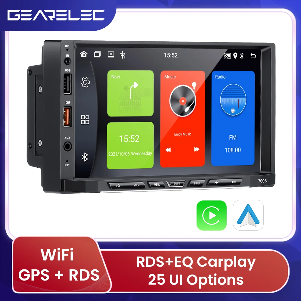 Car Stereo 2 Din Android 11 Radio Player 7 Inch Auto Carplay Bluetooth ...