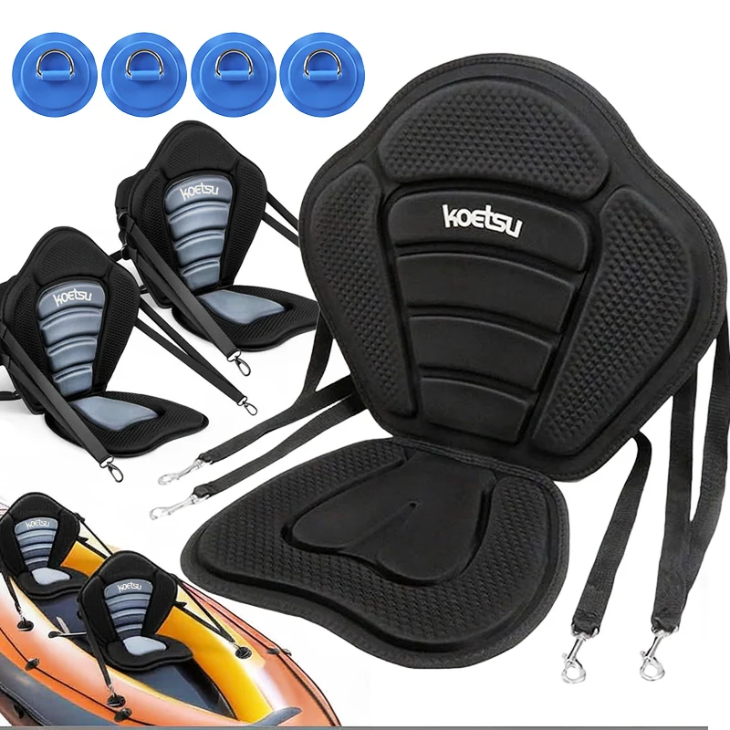 Kayak Seat Adjustable EVA Backrest Paddle Board Cushion SUP Foldable ...
