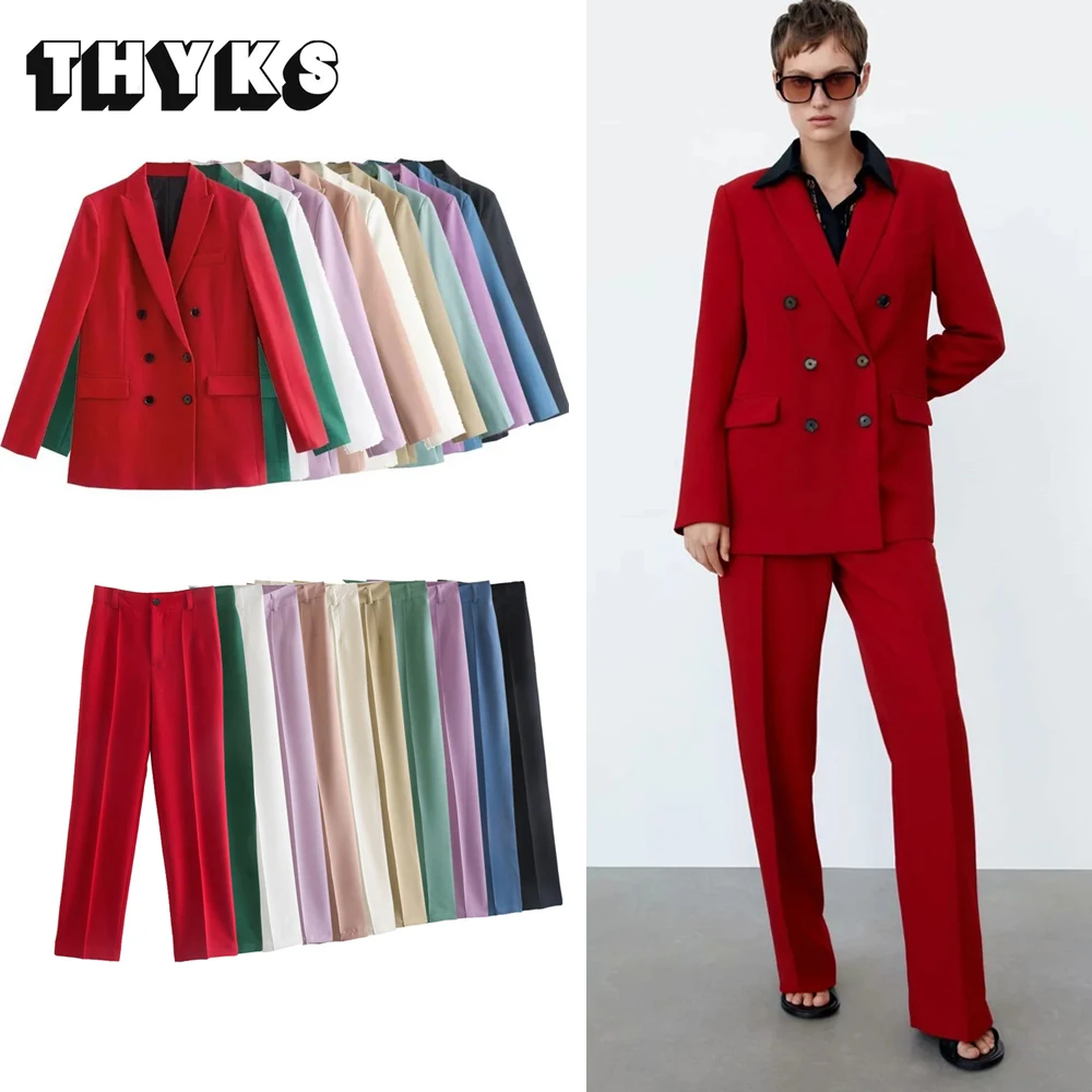 Set Woman 2 Pieces Suit Blazer and Pants Office Ladies Formal Outfits ...