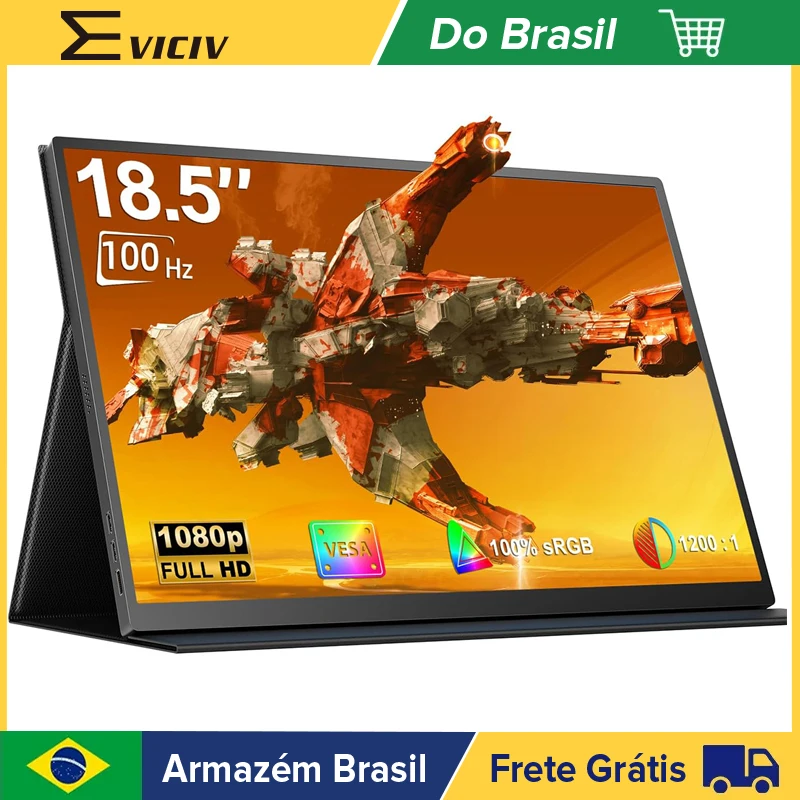 EVICIV-Monitor-de-computador-de-18-5-polegadas-100Hz-1080P-Tela-FHD-com ...