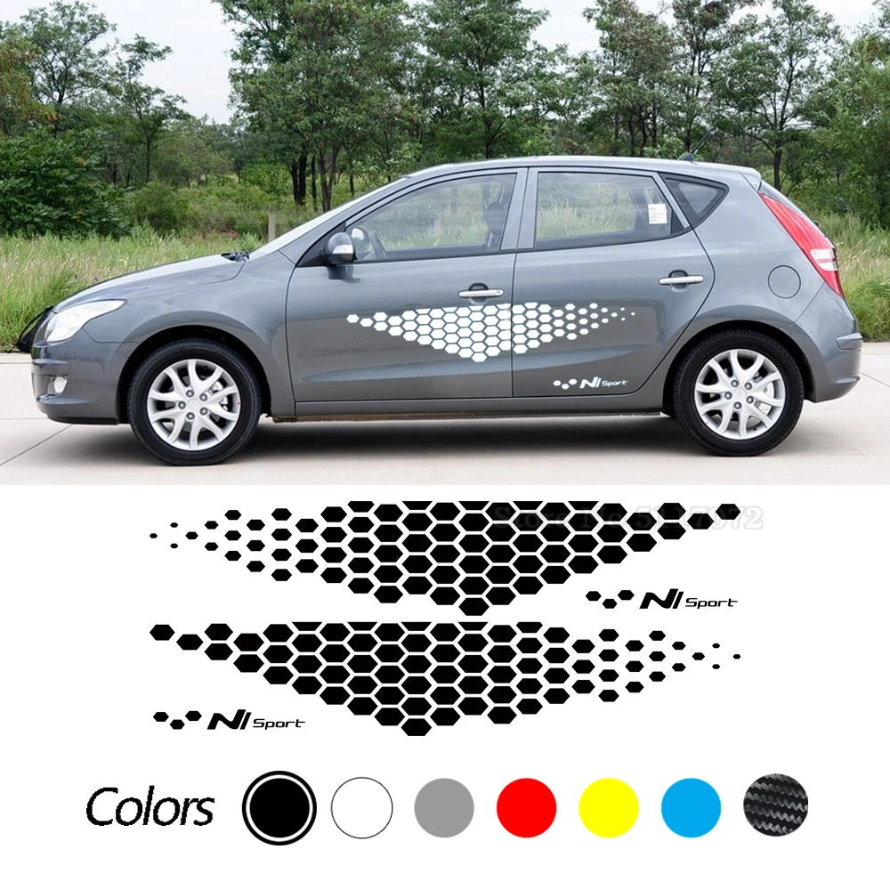 For-Hyundai-i30-N-LINE-Styling-Car-Door-Side-Decor-Sticker-Geometry ...