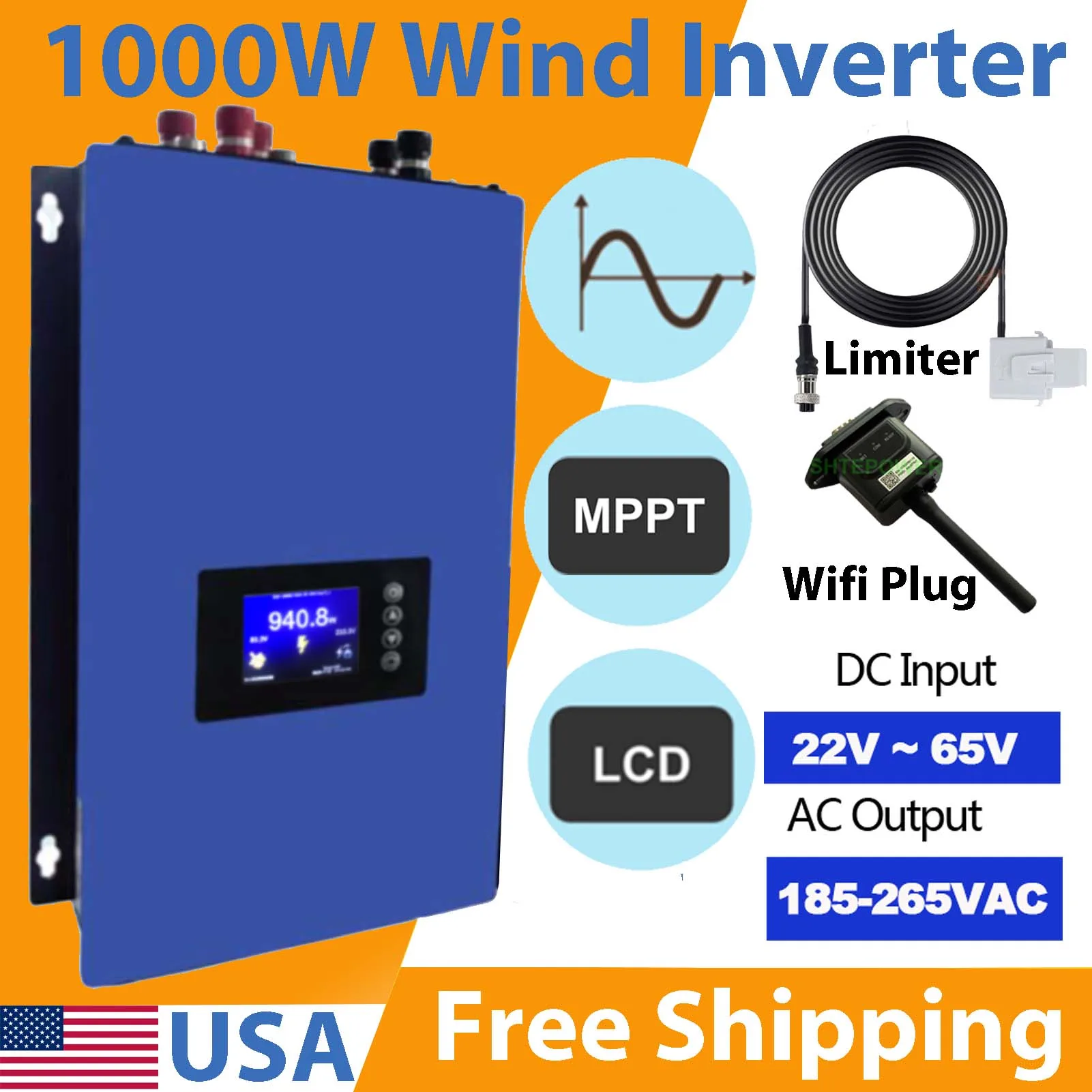 1000W-Wind-Inverter-MPPT-Pure-Sine-Wave-Wind-Turbine-Grid-Tie-Inverter ...