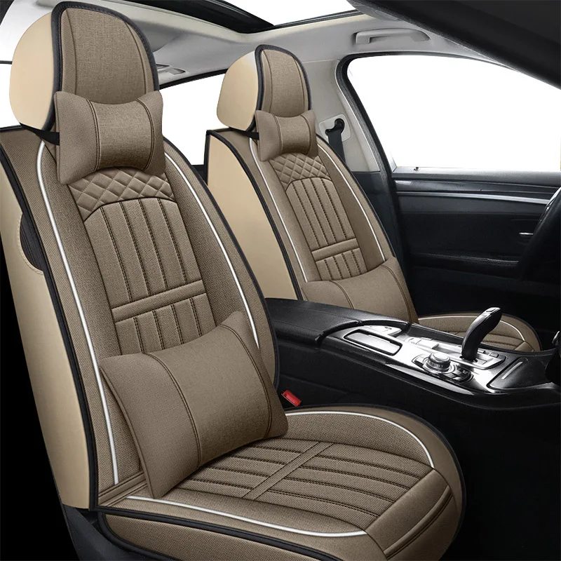 Automobiles-Universal-Flax-Car-Seat-Cover-For-Peugeot-307-Toyota-Aygo ...