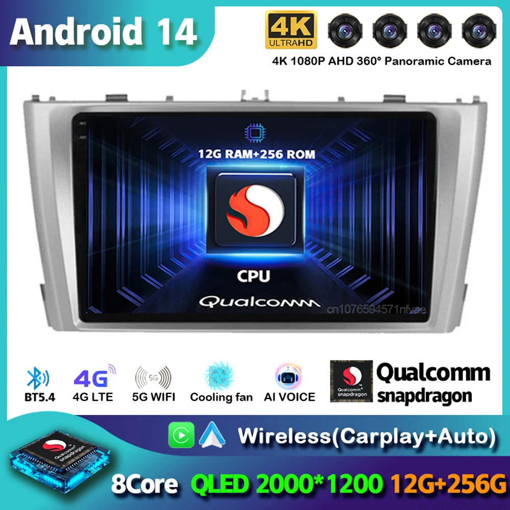 Android-14-Carplay-Auto-Car-Radio-For-Toyota-Avensis-T27-2009-2010-2011 ...