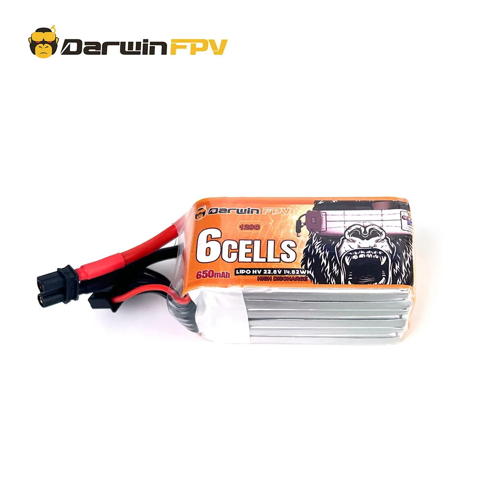 DarwinFPV Lipo Battery 6S 650mAh 22.8V 120C Battery Quadcopter Racing ...