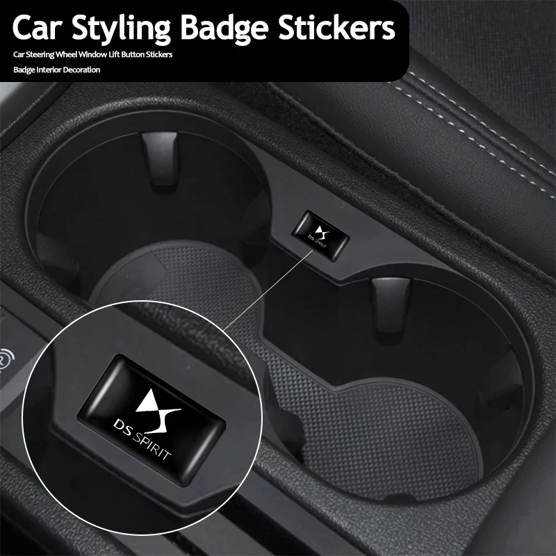Car-Interior-Stickers-Window-Lift-ButtonSteering-Wheel-Badge-Decoration ...