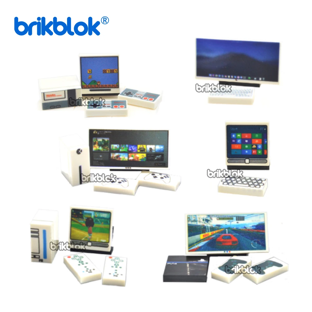 MOC-City-Printed-PC-Computer-Game-Box-Set-Accessories-Building-Blocks ...