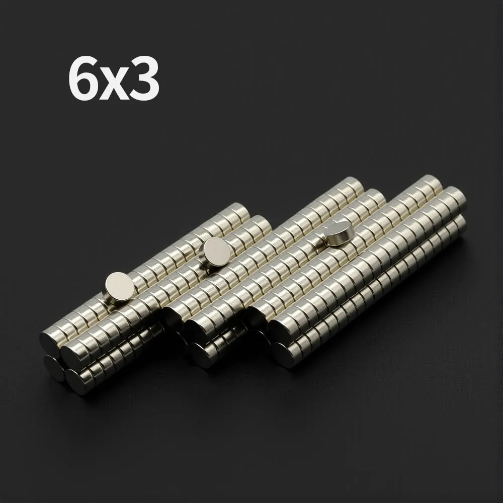 6x3mm Powerful Neodymium Magnet N35 NdfeB Permanent Magnetic imanes ...