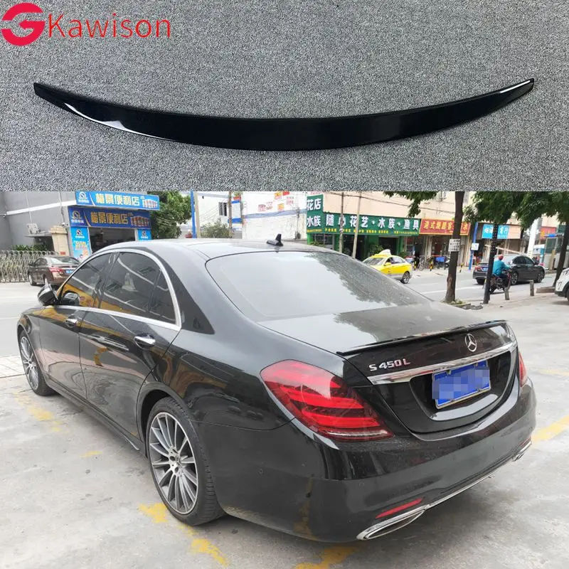For-Mercedes-W222-Spoiler-S-Class-S63-ABS-Rear-Trunk-Spoiler-Wing-S300 ...