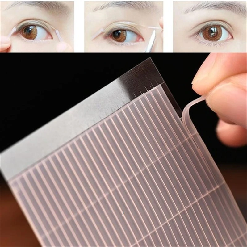 100Pcs Invisible Double Eyelid Tape Fiber Self-Adhesive Transparent ...