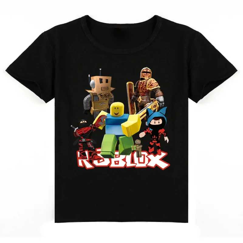 HOT-Wear-ROBLOX-Cartoon-Print-Splicing-T-shirt-O-neck-Sport-T-shirt ...