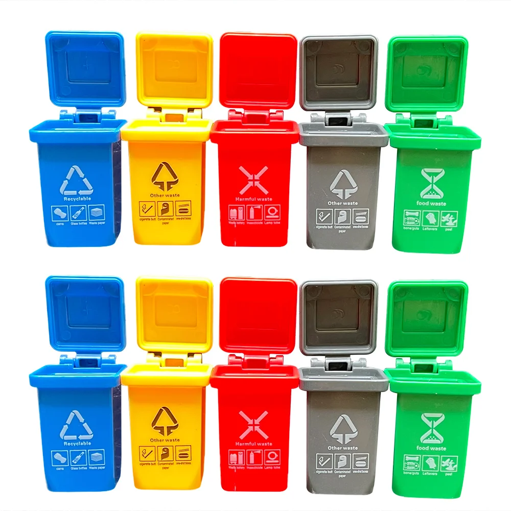10pcs-Kids-Garbage-Classification-Toy-Trash-Cans-Garbage-for-Garbage ...