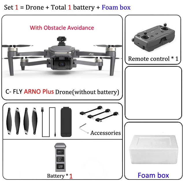 C-FLY ARNO Plus Drone com câmera 4K, Micro Gimbal de 3 eixos, Radar ...