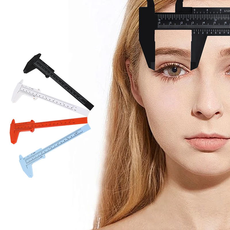 Portable-150mm-Plastic-Eyebrow-Measuring-Vernier-Caliper-Tattoo ...
