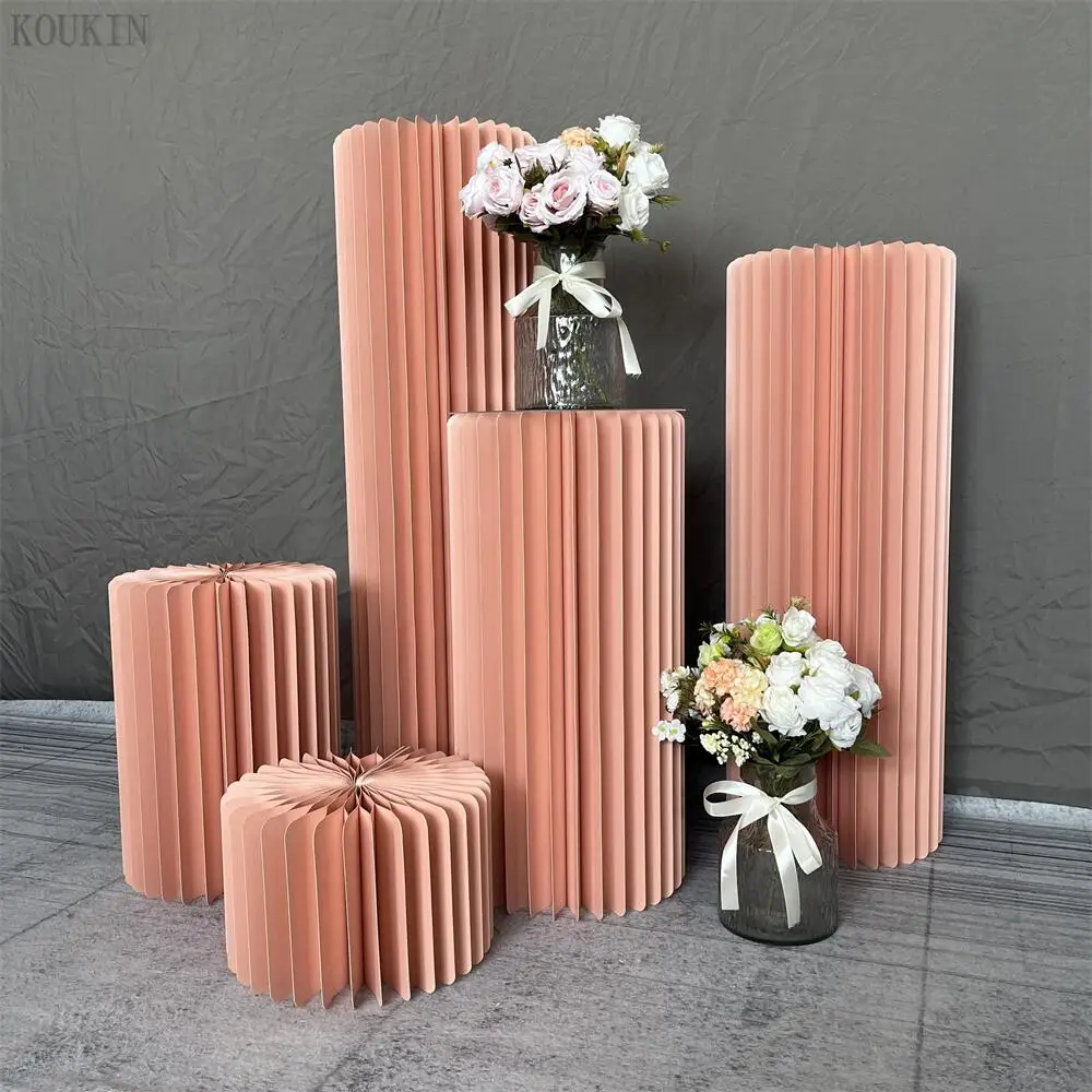 Pink Party Backdrop Pedestal Stand Flower Balloon Arch Plinth Table ...