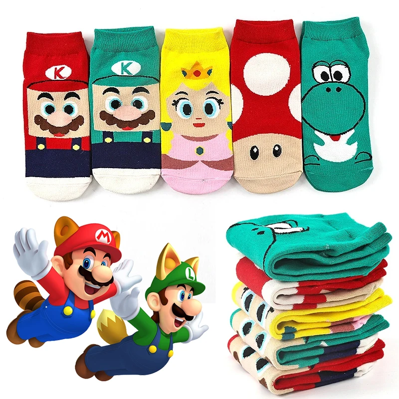 Anime-Game-Super-Bros-Mario-Merch-Socks-for-Adult-Mario-Luigi-Princess ...