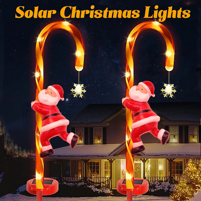 Christmas-Solar-Outdoor-Lights-LED-Waterproof-Santa-Claus-Lamp-Holiday ...