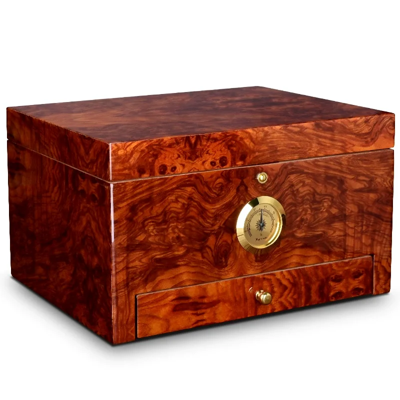 Natural-Cedar-Wood-Humidor-Cigar-Case-Partition-Double-Layer-Portable ...