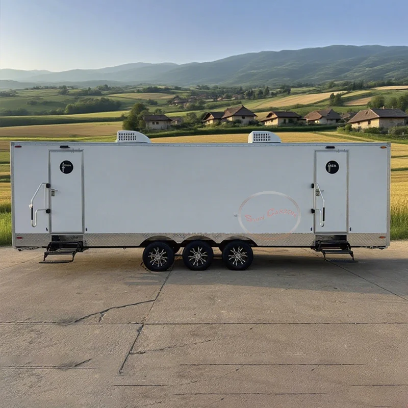 Luxury Portable Toilet Trailer Multifunctional Portable Shower Camping ...
