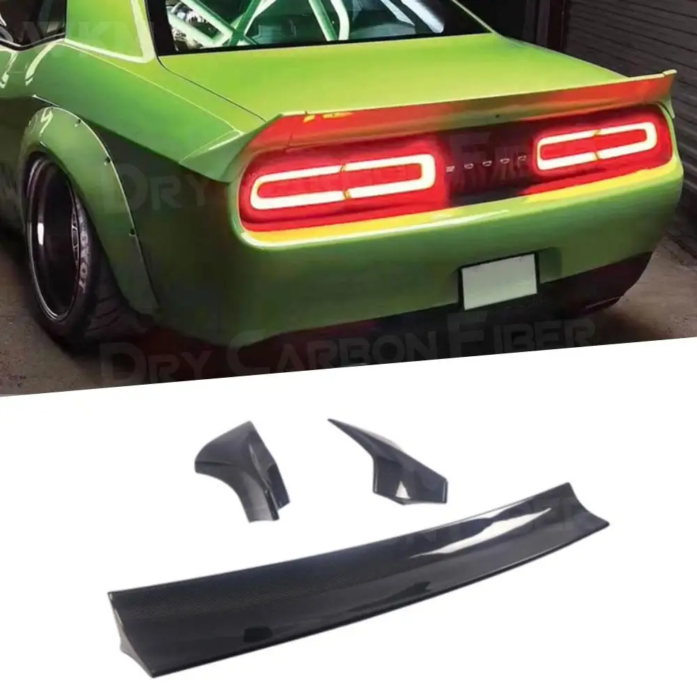 Carbon-Fiber-Rear-Roof-Spoiler-Boot-Lip-Wing-Spoiler-for-Dodge ...