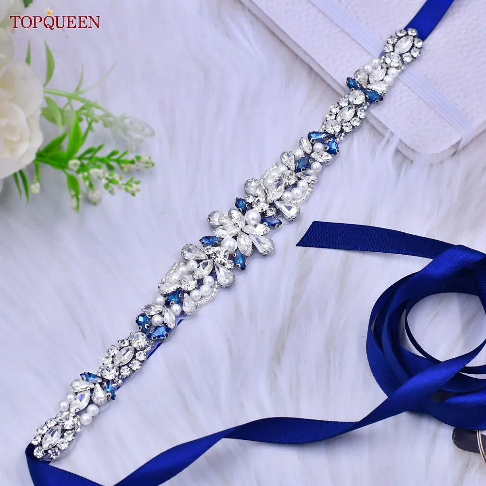 Dress Accessories Decorations Blue | Wedding Dress Belts Bridal Belts ...
