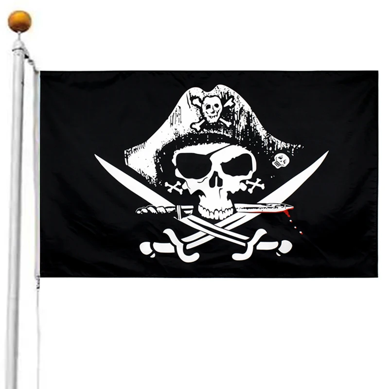 Bandera-pirata-de-Jolly-Roger-calavera-de-poli-ster-huesos-cruzados ...