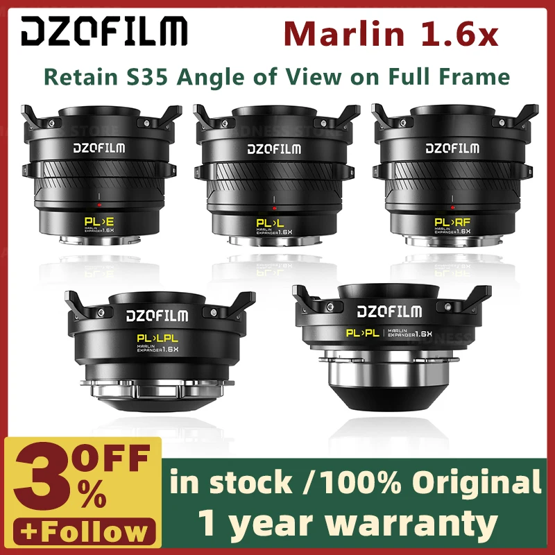 DZOFilm-Marlin-1-6x-Expander-for-PL-Lens-to-E-Mount-Camera-Cine-Lens ...