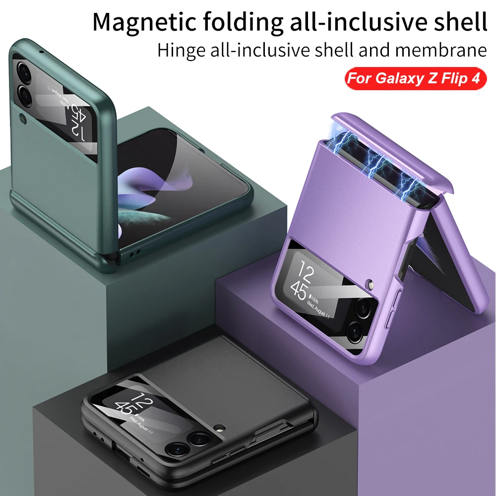 Magnetic-Hinge-Shockproof-Matte-Case-For-Samsung-Galaxy-Z-Flip-4-5G ...