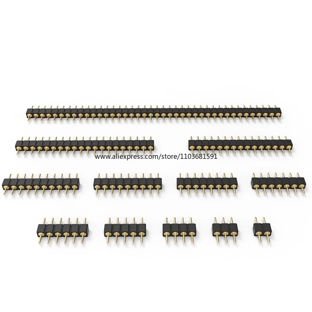 1x40P-2-0mm-2-54mm-Round-Hole-Male-Tin-Gold-Female-Pin-Header-Single ...
